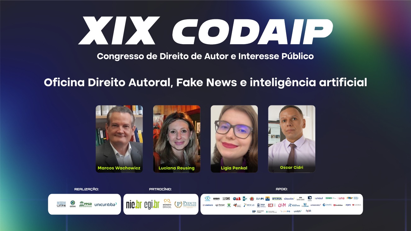 Oficina “Direito Autoral, Fake News e Inteligência Artificial” - GEDAI